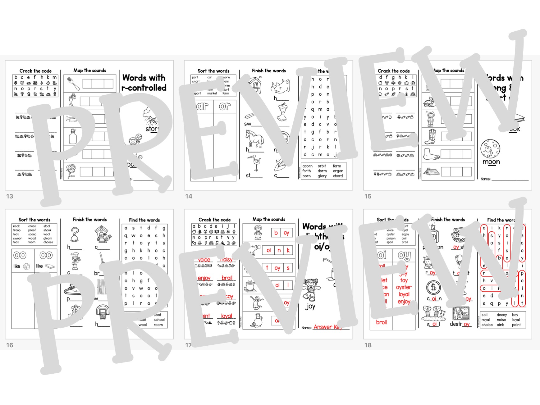 Diphthongs and R-Controlled Vowel Trifold Worksheets | Made By Teachers
