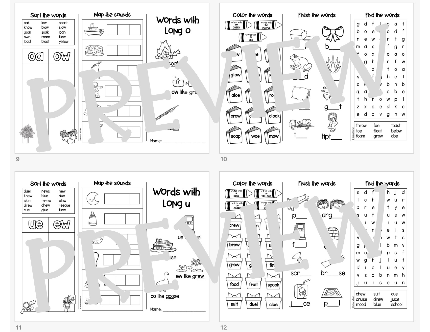 Long Vowel Spelling Patterns Phonics Trifold Worksheets | Made By Teachers