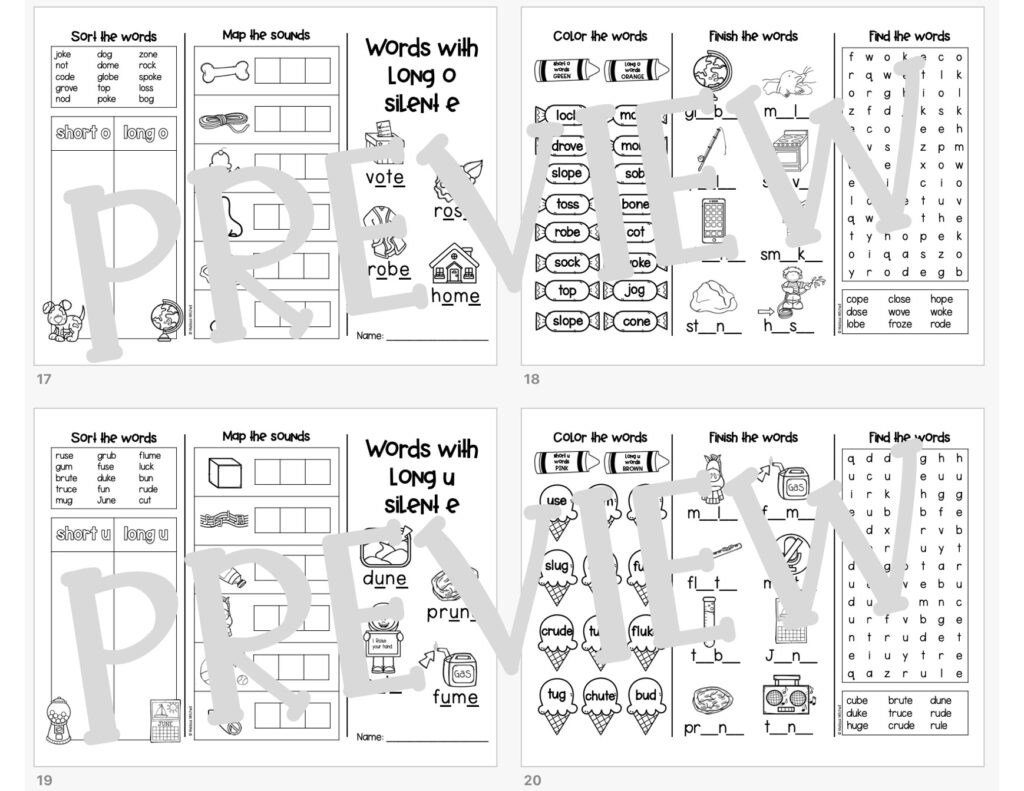 Long Vowel Spelling Patterns Phonics Trifold Worksheets | Made By Teachers
