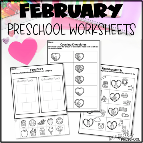 February No Prep Worksheets for Preschool and Pre-K | Made By Teachers
