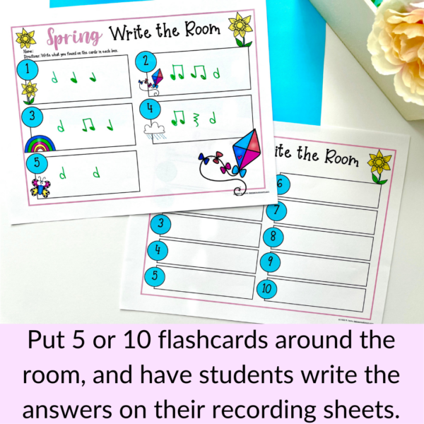 Valentine's Day Timka Write the Room for Elementary Music Rhythm Review ...