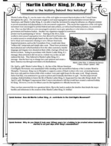 Martin Luther King Jr + Civil Rights Movement Reading Activities | Made ...