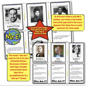 Black History Month: Who Am I Flash Cards! Trivia for Black History ...