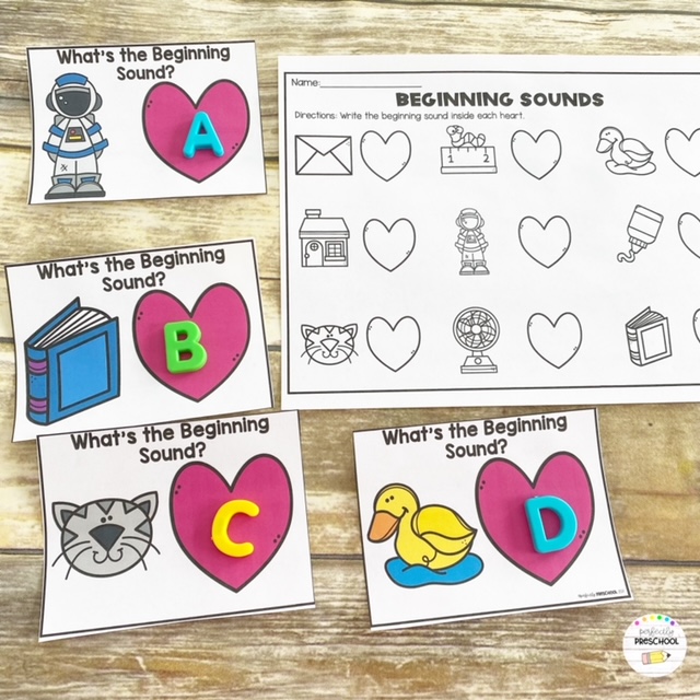 February Preschool and Kindergarten Literacy Centers Valentine's Day ...