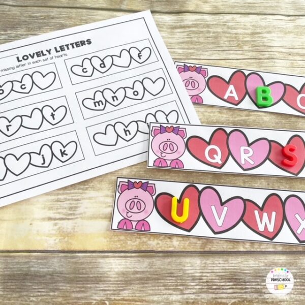 February Preschool and Kindergarten Literacy Centers Valentine's Day ...