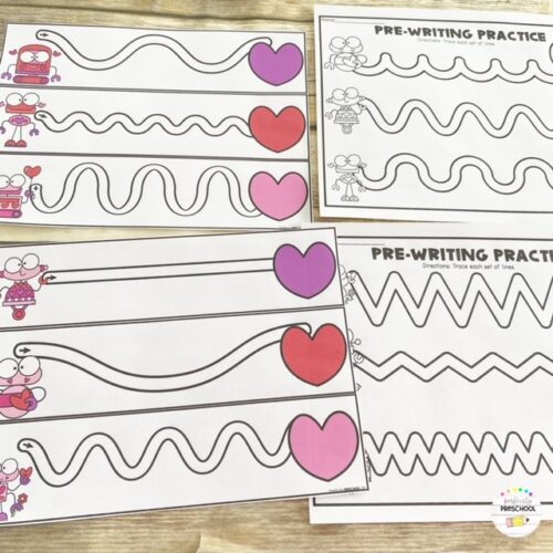 February Preschool and Kindergarten Literacy Centers Valentine's Day ...