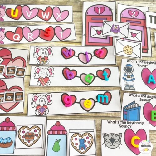 February Preschool and Kindergarten Literacy Centers Valentine's Day ...