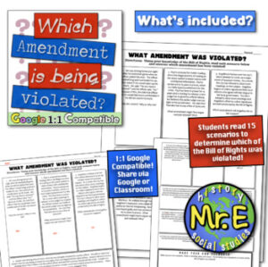 Bill of Rights Scenario Activity | Which Bill of Rights Amendment was ...