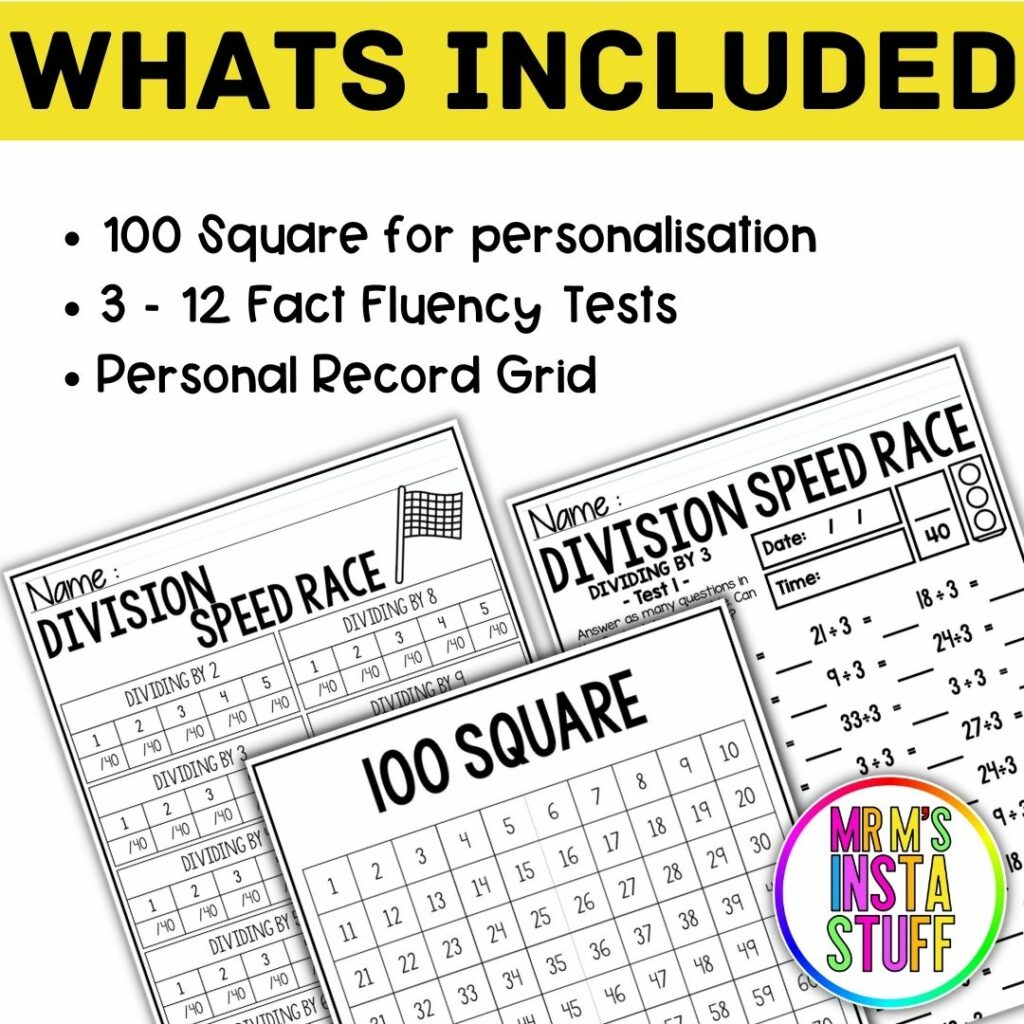 Division Fact Fluency Practice | Made By Teachers