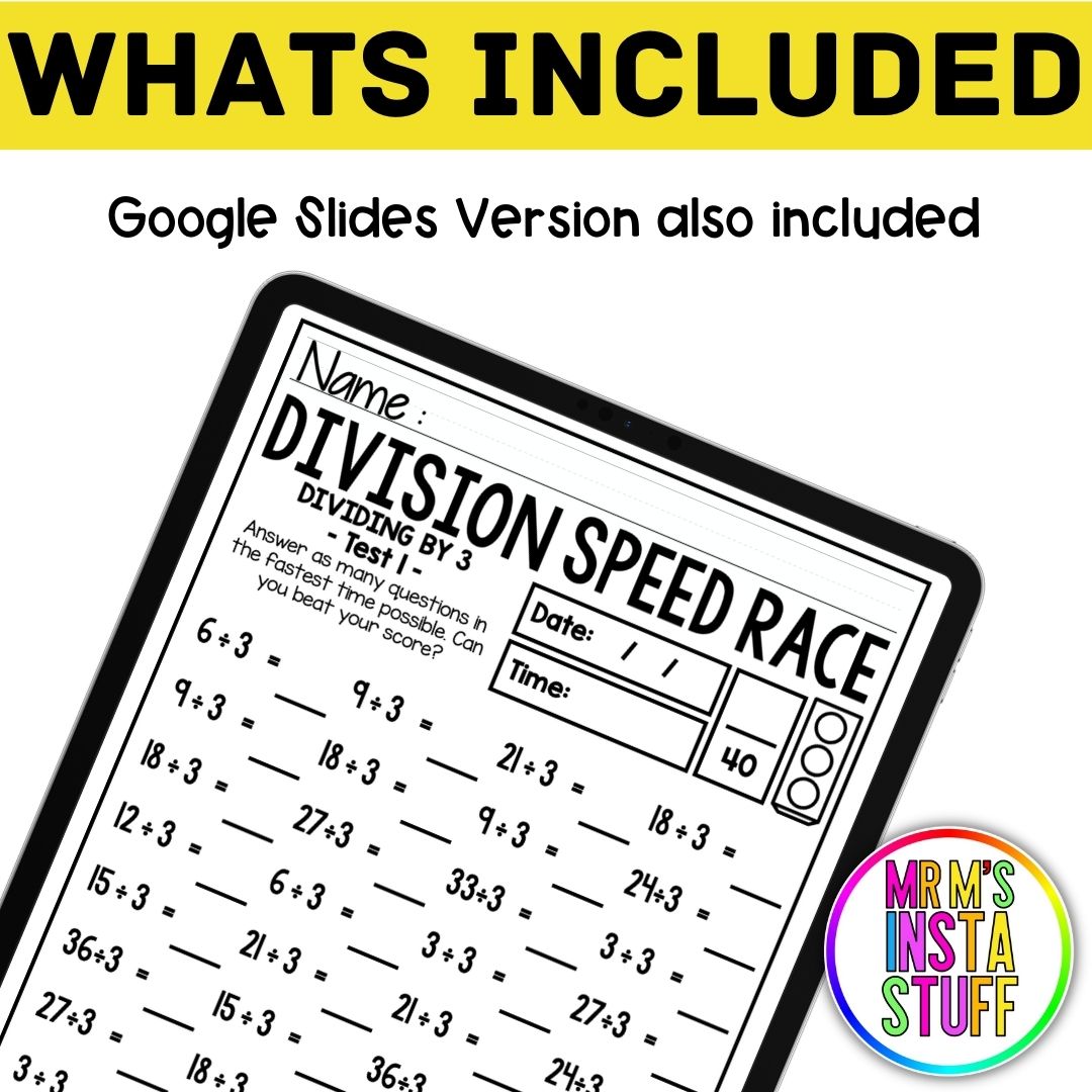 Division Fact Fluency Practice | Made By Teachers