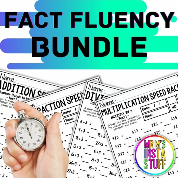 Fact Fluency NO PREP Bundle | Addition, Subtraction, Multiplication and ...