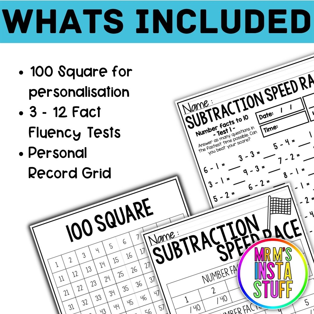 Fact Fluency NO PREP Bundle | Addition, Subtraction, Multiplication and ...