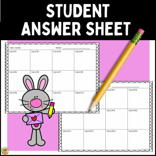 3-Digit Subtraction Across Zero - Bunny Easter Themed Task Cards | Made ...