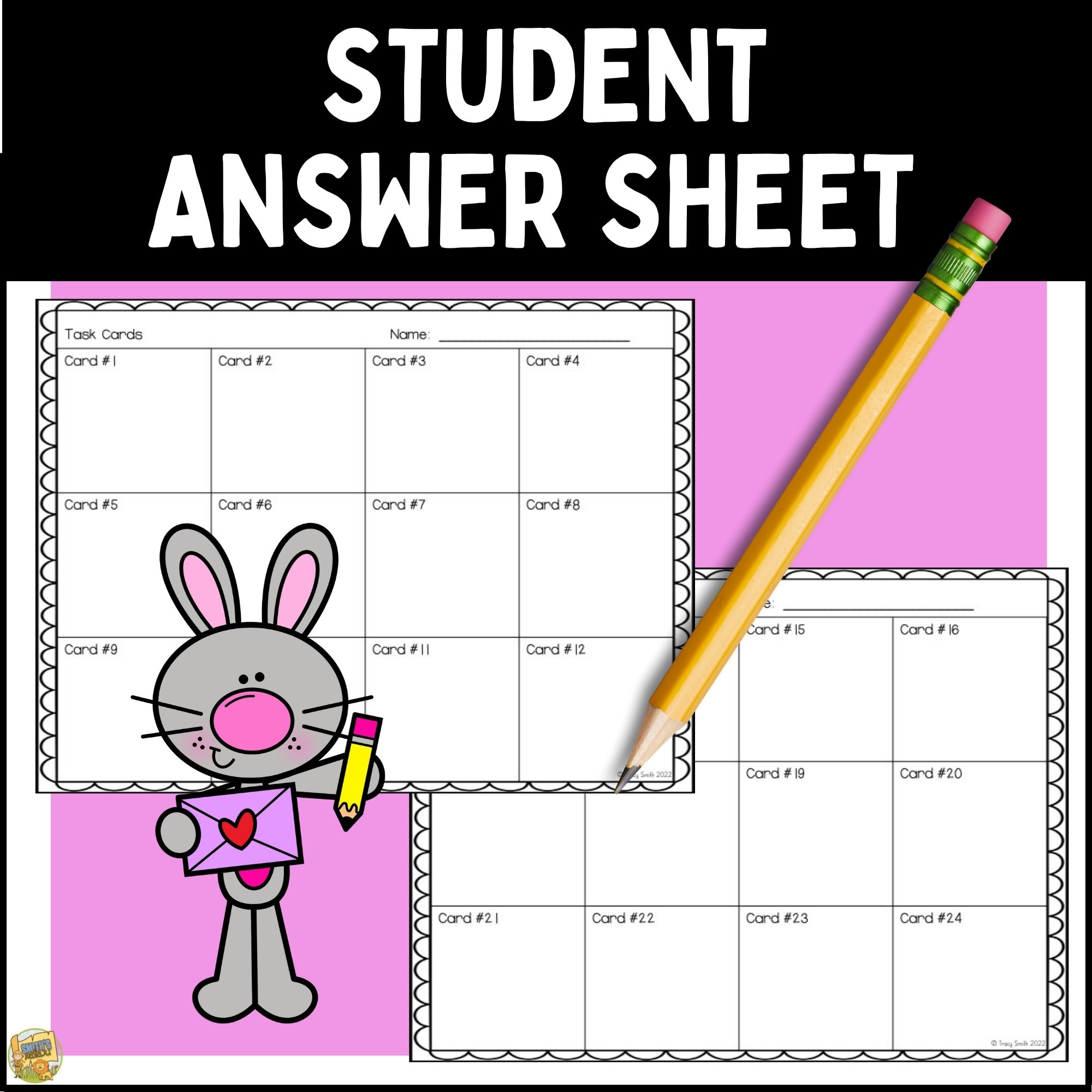 3-Digit Subtraction Across Zero - Bunny Easter Themed Task Cards | Made ...