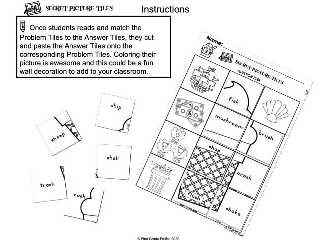 ck Digraph Secret Picture freebie | Made By Teachers