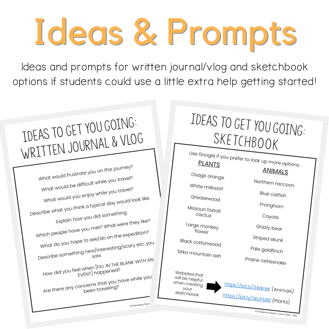 Journal Assignments (Lewis & Clark) | Made By Teachers