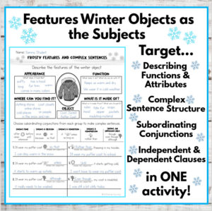 Winter Describing and Complex Sentences | Made By Teachers