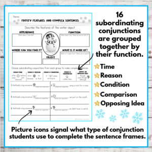 Winter Describing and Complex Sentences | Made By Teachers