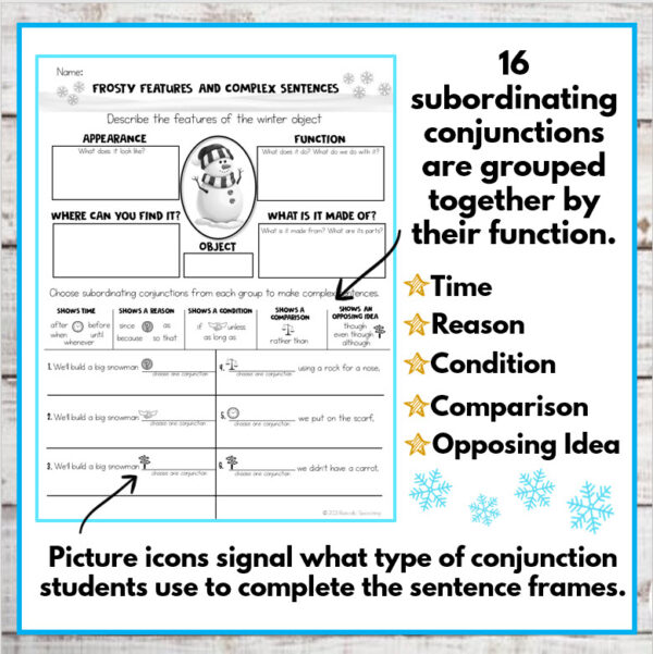 Winter Describing and Complex Sentences | Made By Teachers