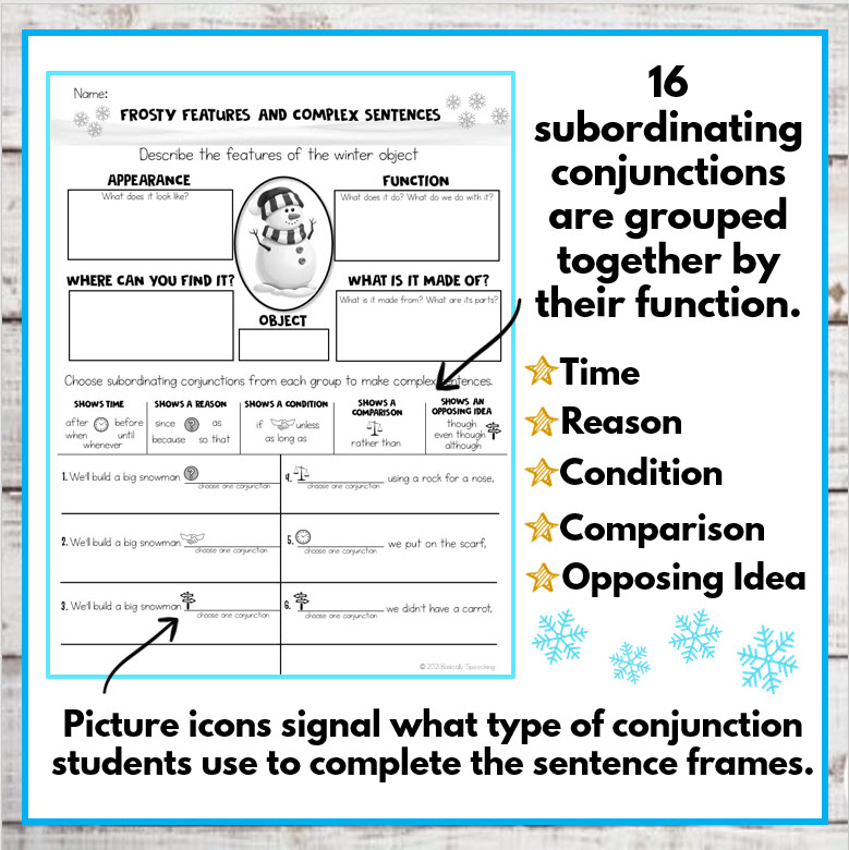 Winter Describing and Complex Sentences | Made By Teachers