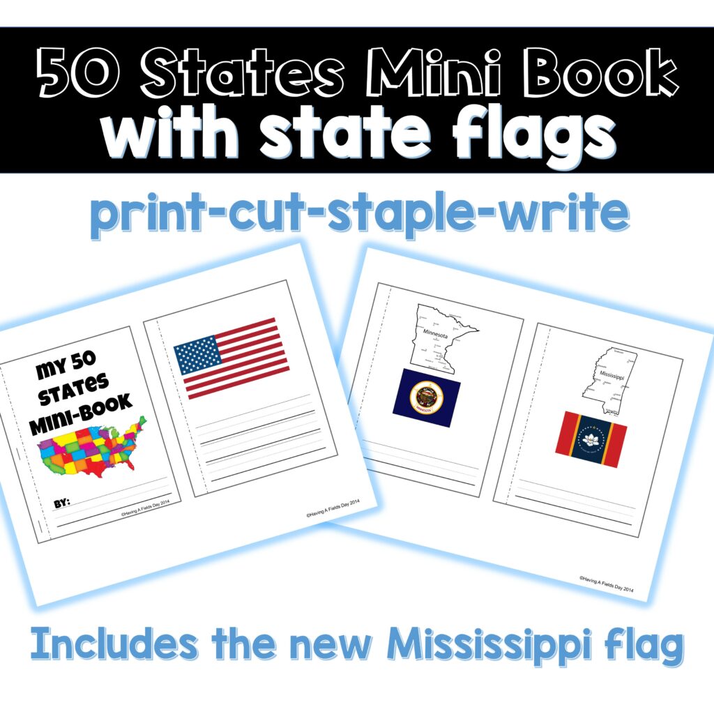50 States and State Flags Mini Book | Made By Teachers