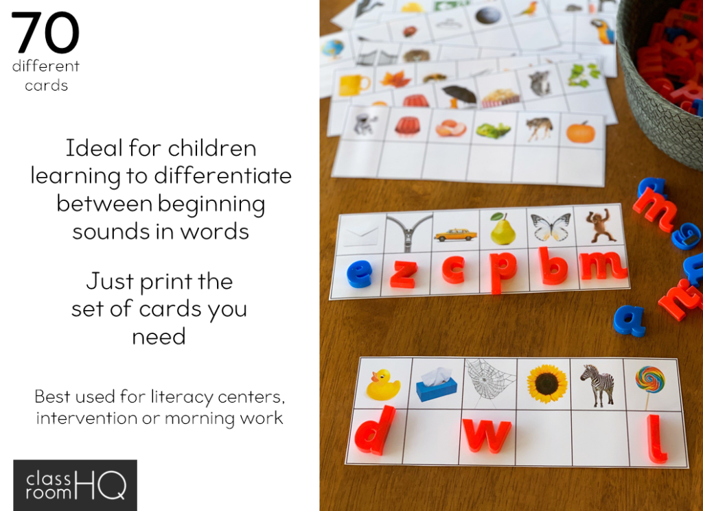 Initial Letter Sounds Match Cards | Science of Reading aligned | Made ...