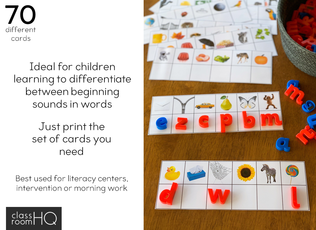 Initial Letter Sounds Match Cards | Science of Reading aligned | Made ...