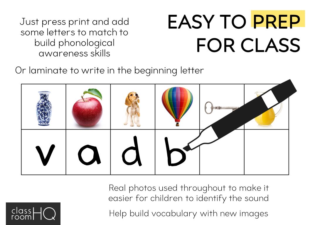 Initial Letter Sounds Match Cards | Science of Reading aligned | Made ...
