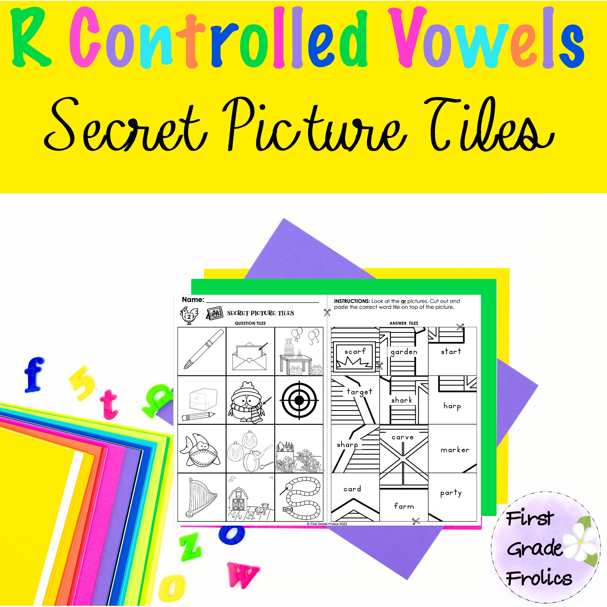 R Controlled Vowels Secret Pictures | Made By Teachers