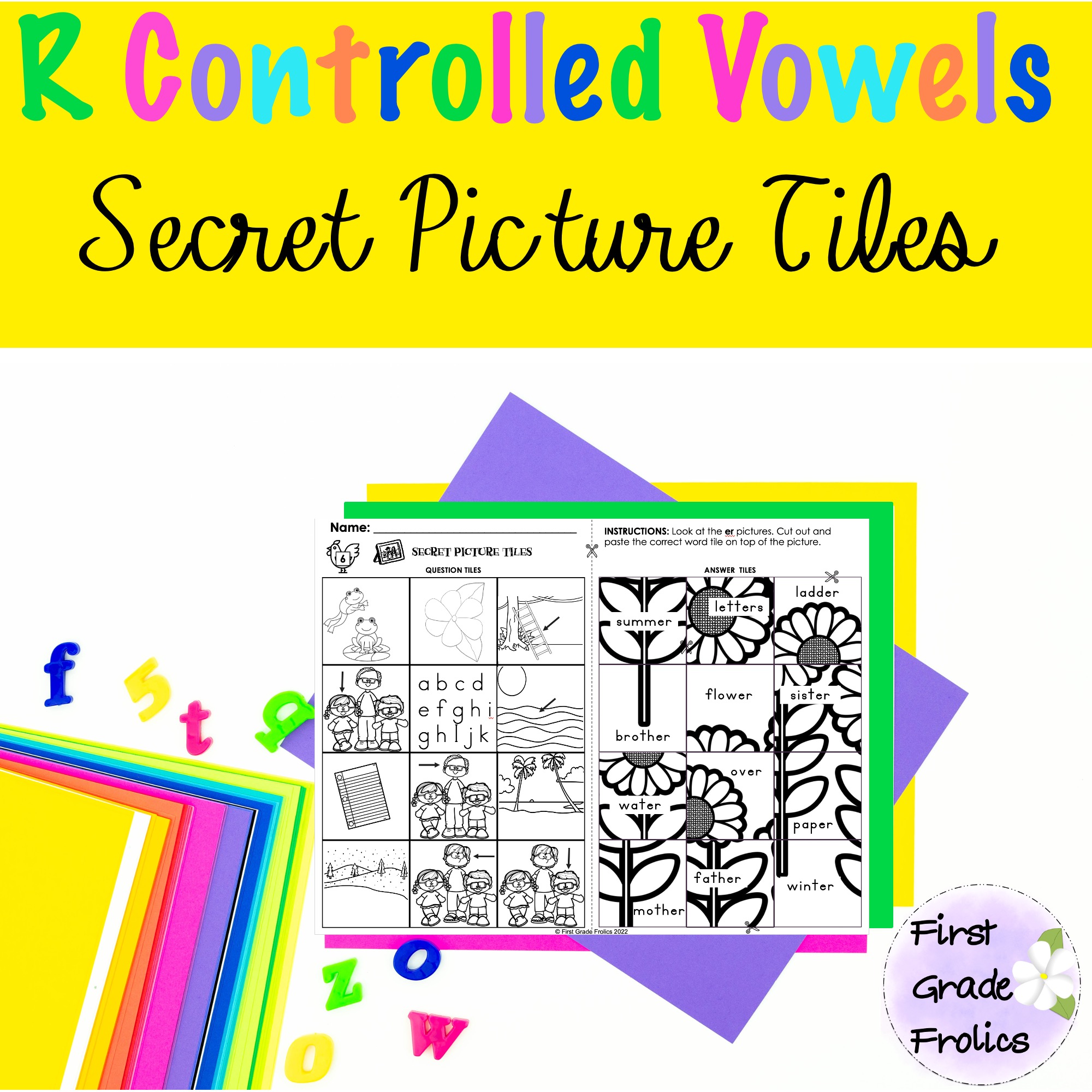 R Controlled Vowels Secret Pictures | Made By Teachers