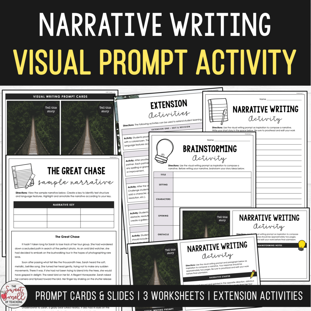Practice Narrative Writing Visual Writing Prompt Activities with ...