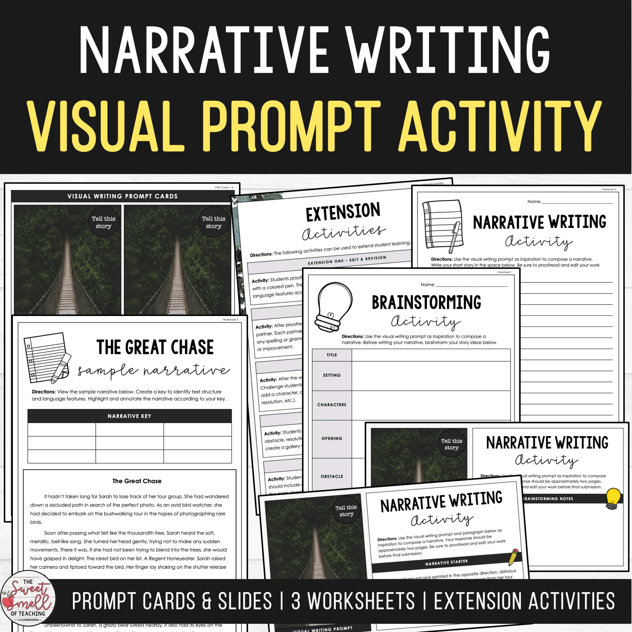 Practice Narrative Writing Visual Writing Prompt Activities with ...