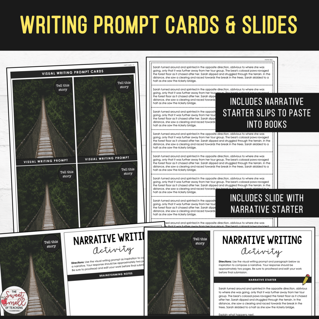 Practice Narrative Writing Visual Writing Prompt Activities with ...