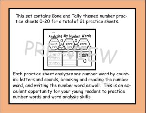 Analyzing My Number Words - Doggy Bone Tally Practice | Made By Teachers