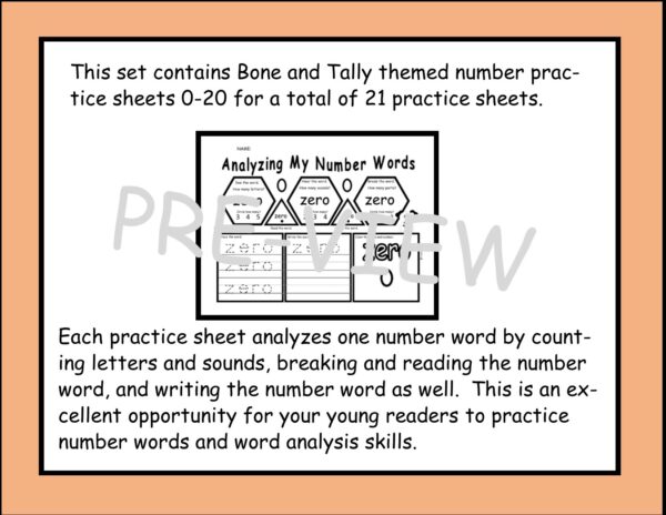 Analyzing My Number Words - Doggy Bone Tally Practice | Made By Teachers