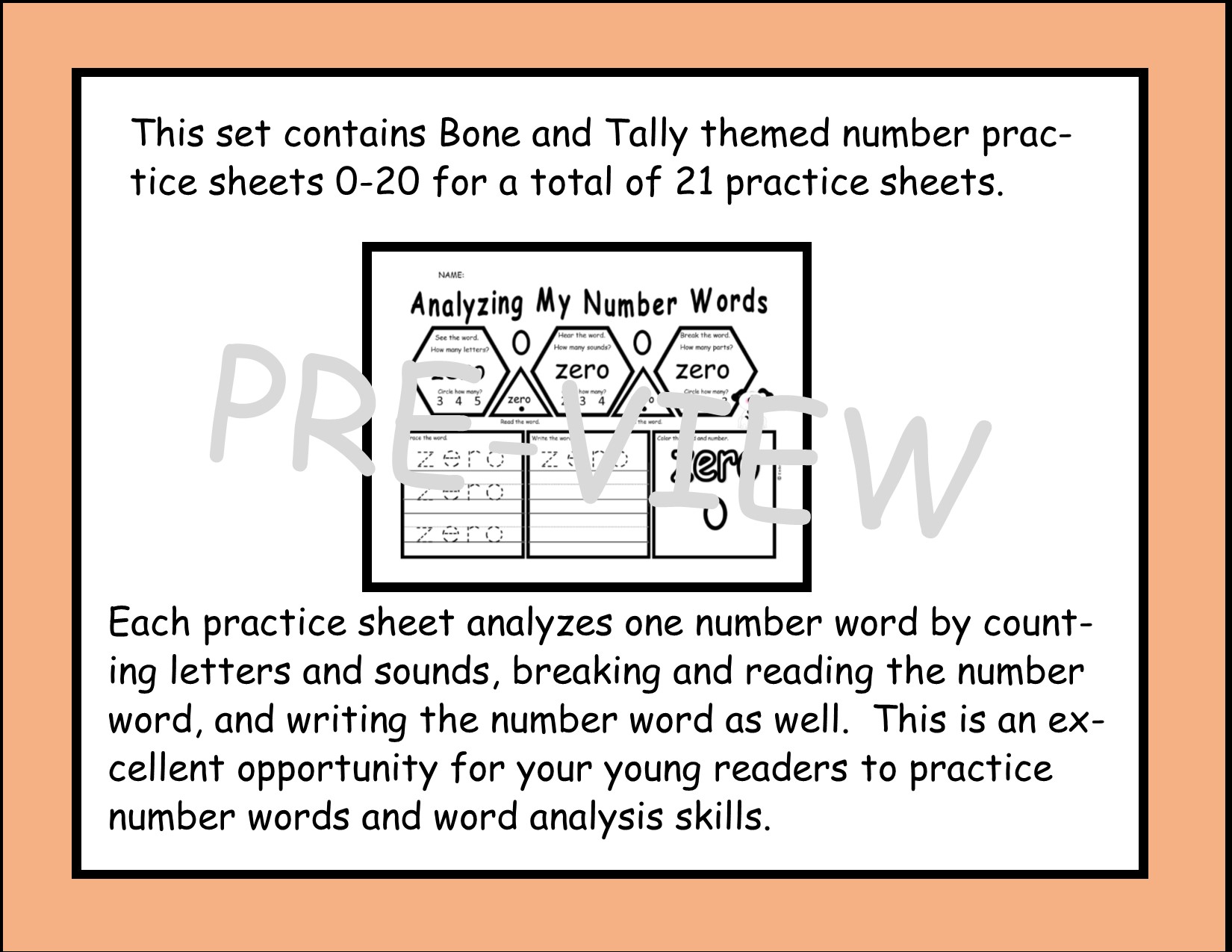 Analyzing My Number Words - Doggy Bone Tally Practice | Made By Teachers