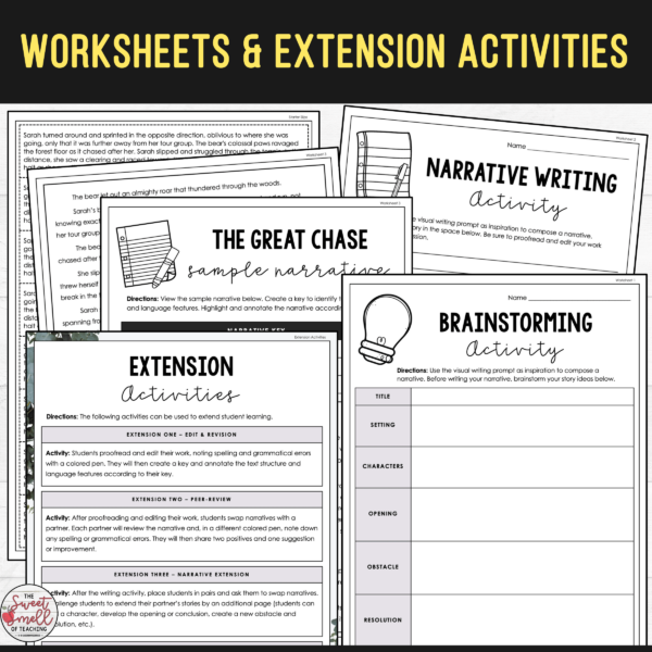 Practice Narrative Writing Visual Writing Prompt Activities with ...