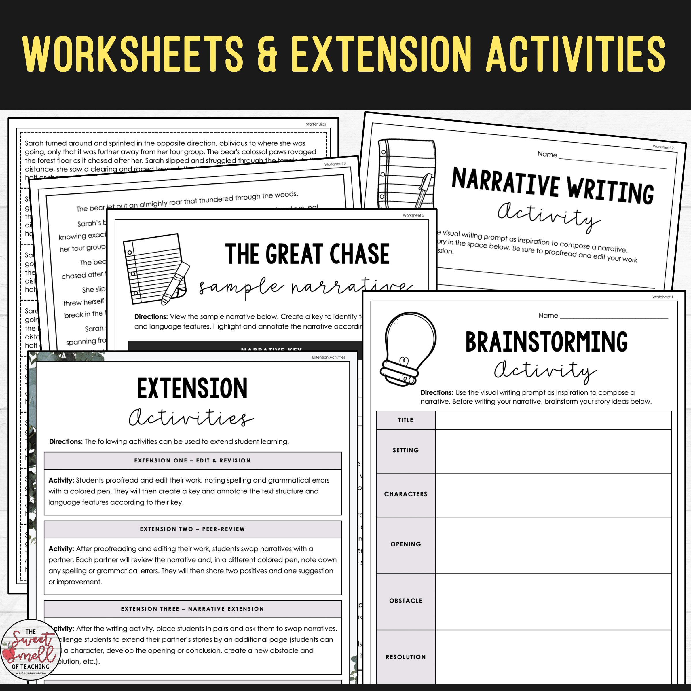 Practice Narrative Writing Visual Writing Prompt Activities with ...