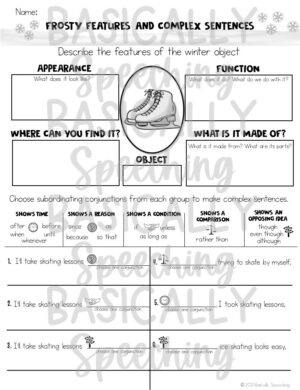 Winter Describing and Complex Sentences | Made By Teachers