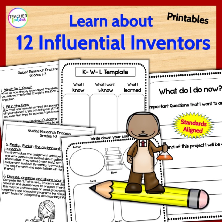 FAMOUS INVENTORS Research Project Biography Writing + Posters | Made By ...