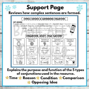 Writing Complex Sentences With Subordinating Conjunctions Activity ...