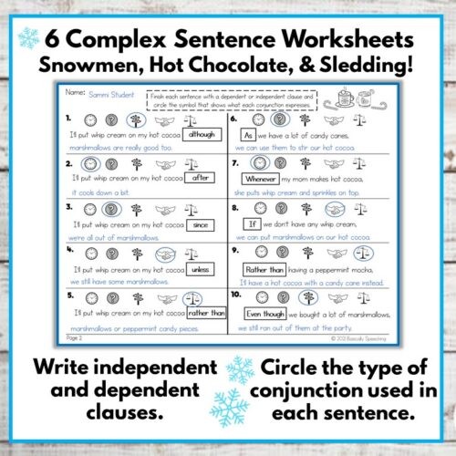 Writing Complex Sentences With Subordinating Conjunctions Activity ...
