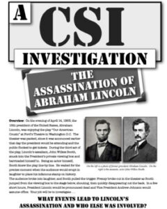 Abraham Lincoln Assassination | Civil War + Reconstruction Activity ...
