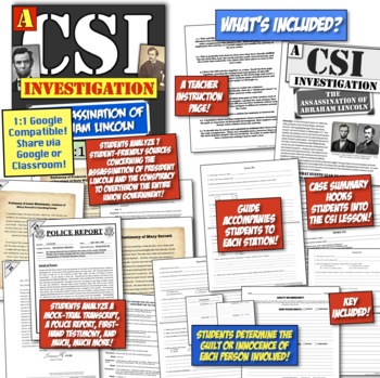 Abraham Lincoln Assassination | Civil War + Reconstruction Activity ...