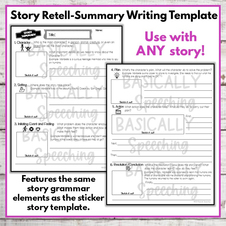 Story Retelling and Narrative Writing Activity with Story Grammar ...
