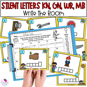 Silent Letters - WR GN KN MB - Phonics Centers - Write the Room | Made ...