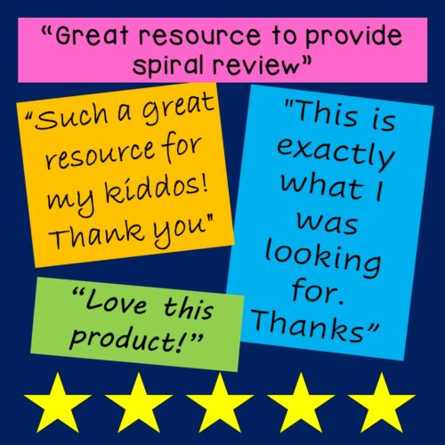 Math Spiral Review Daily Worksheets Morning Work Homework Month 2 Fall ...