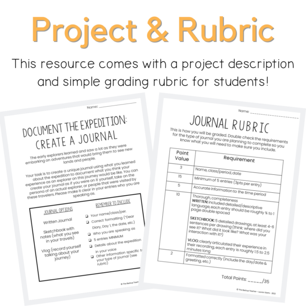 Journal Assignments (Early Explorers) | Made By Teachers