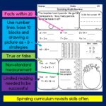 Math Spiral Review Daily Worksheets Morning Work Homework Month 3 Fall ...