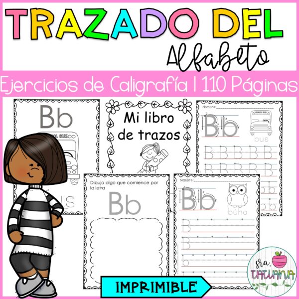 Spanish Alphabet Tracing Worksheets | Trazado del alfabeto | Made By ...